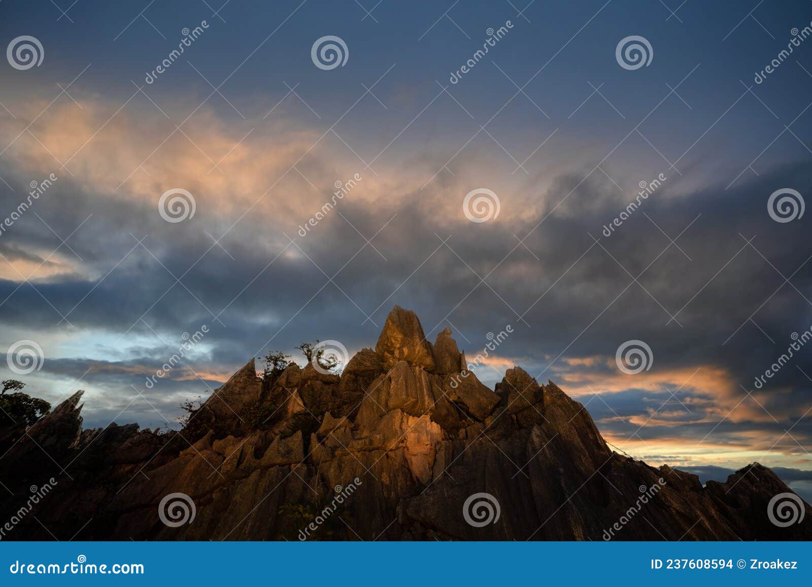Top View of Mountain Sunset Beam Stock Photo - Image of peak ...