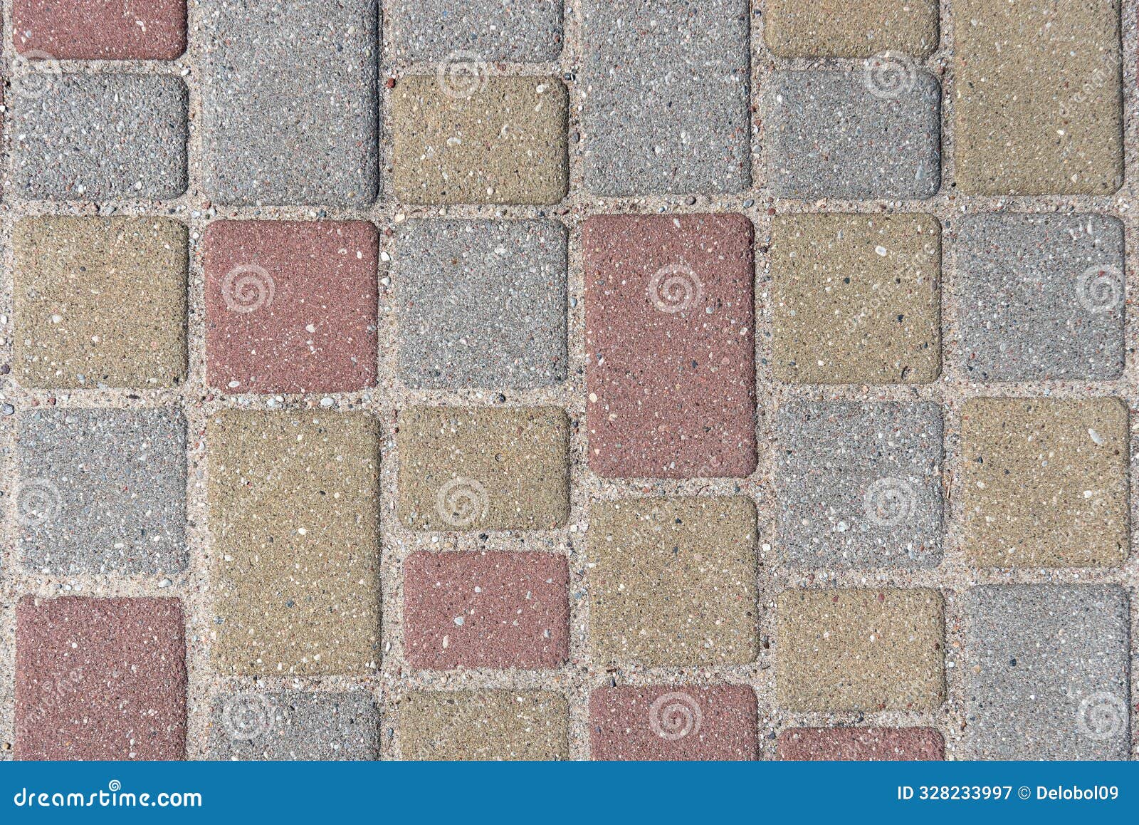 Top View Multi-colored Rectangular Paving Stones. Stock Image - Image ...