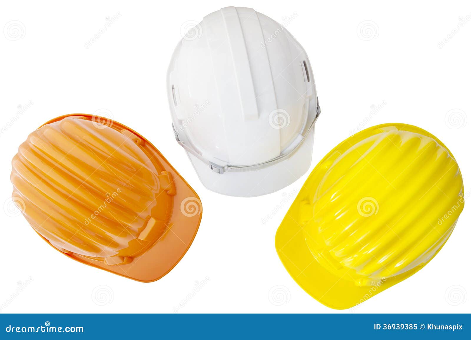 Top View of Multicolor Safetyt,construction ,protection Helmet Stock ...