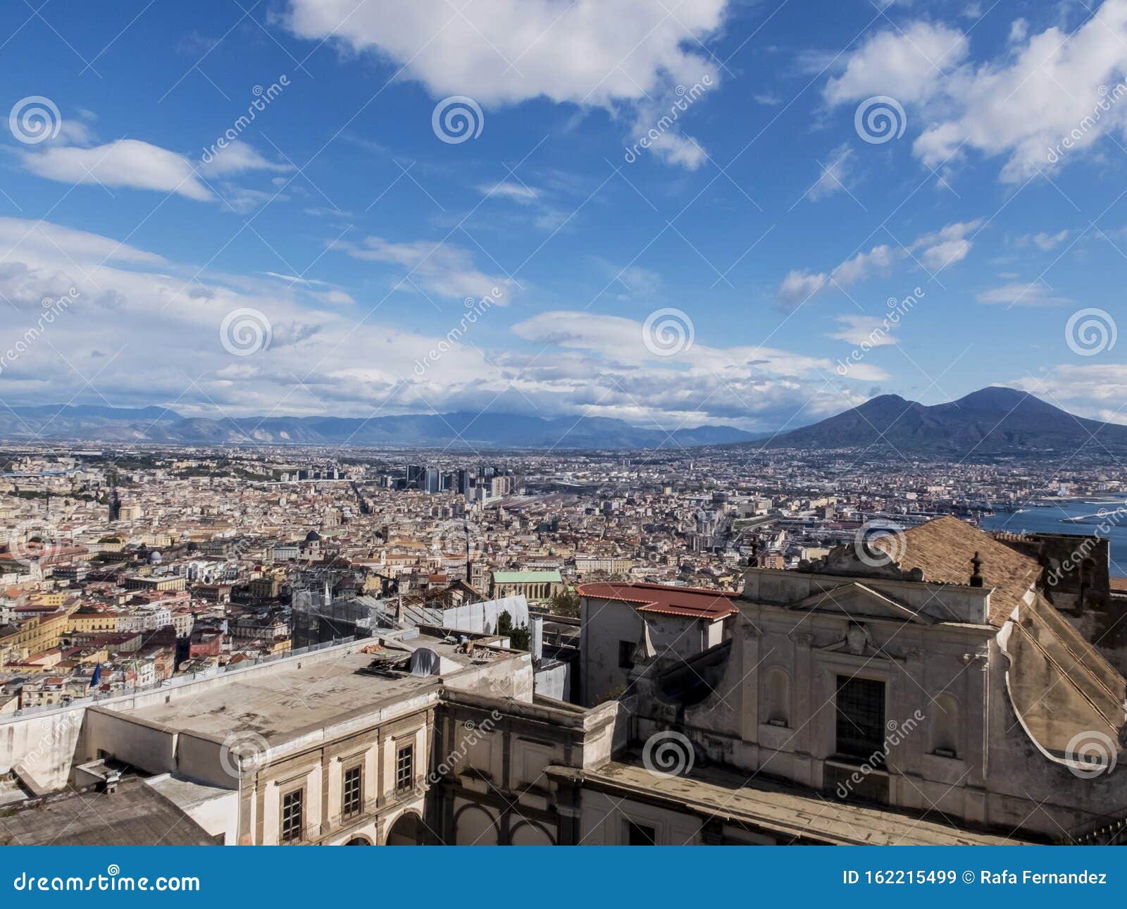Top View of Naples Panoramic View, Napoli, Italy Stock Image - Image of ...
