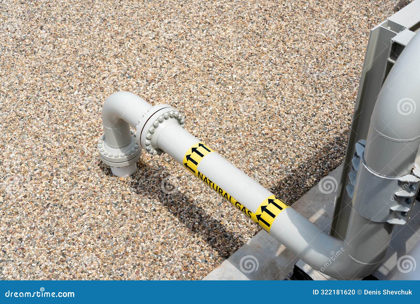 Top View of a Natural Gas Pipeline Exiting from Underground Stock Photo ...