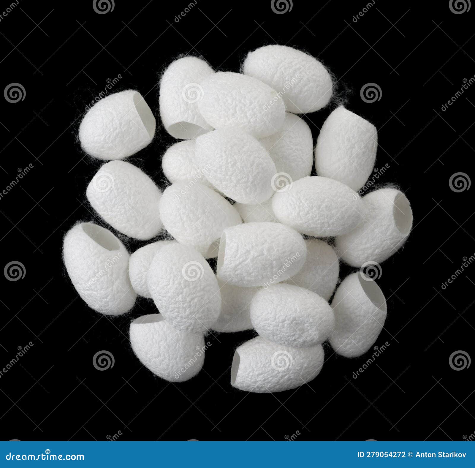 Top View of Natural Silk Cocoons Stock Photo - Image of yarn, texture ...
