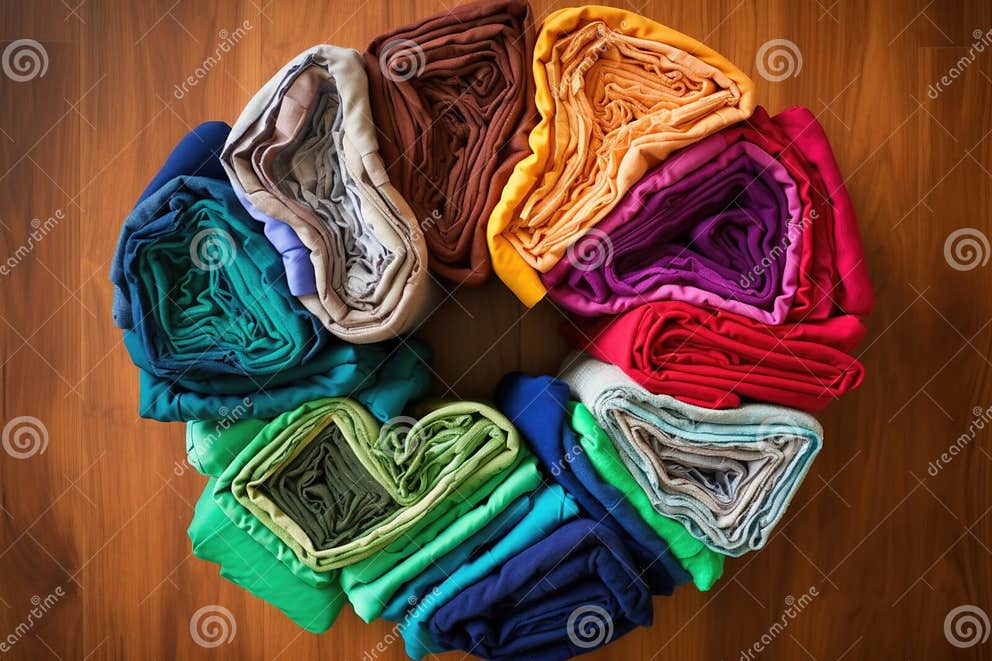 Top View of a Neatly Folded Stack of Cloth Diapers Stock Illustration ...