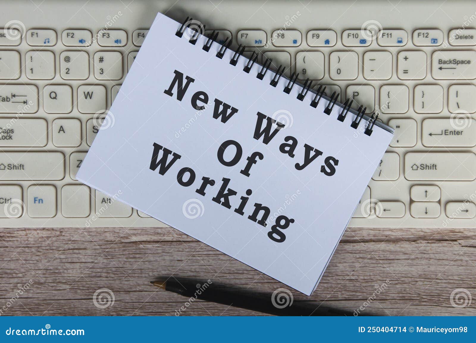 Top View of New Ways of Working Text on Notepad on Top of Keyboard. New ...