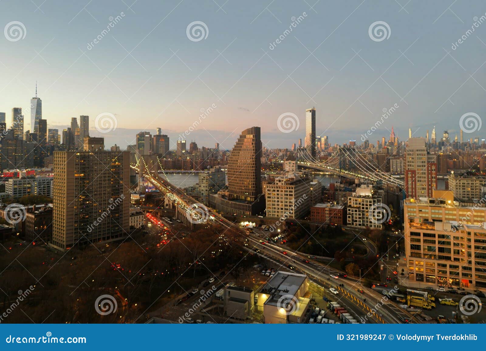Top View of New York City, Brooklyn. Stock Image - Image of financial ...