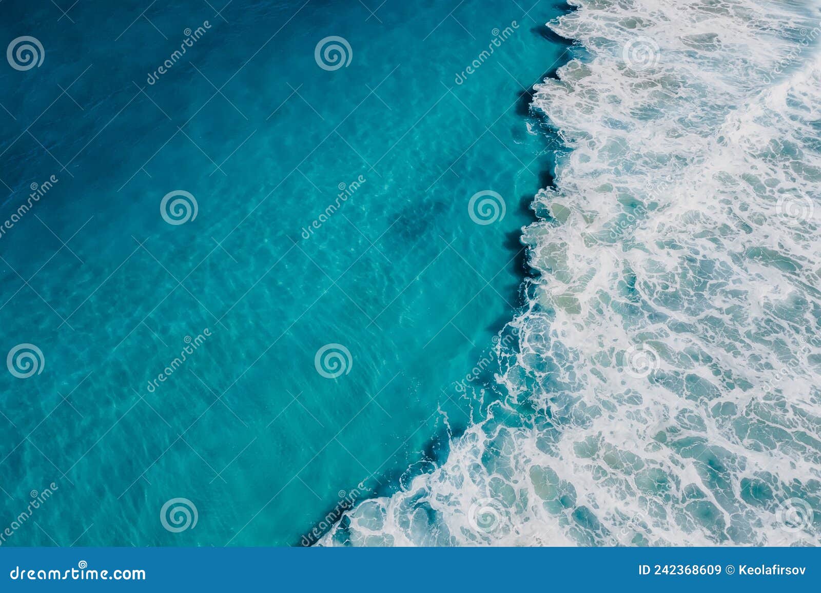Top View of Ocean Water and Wave, Aerial View Stock Image - Image of ...
