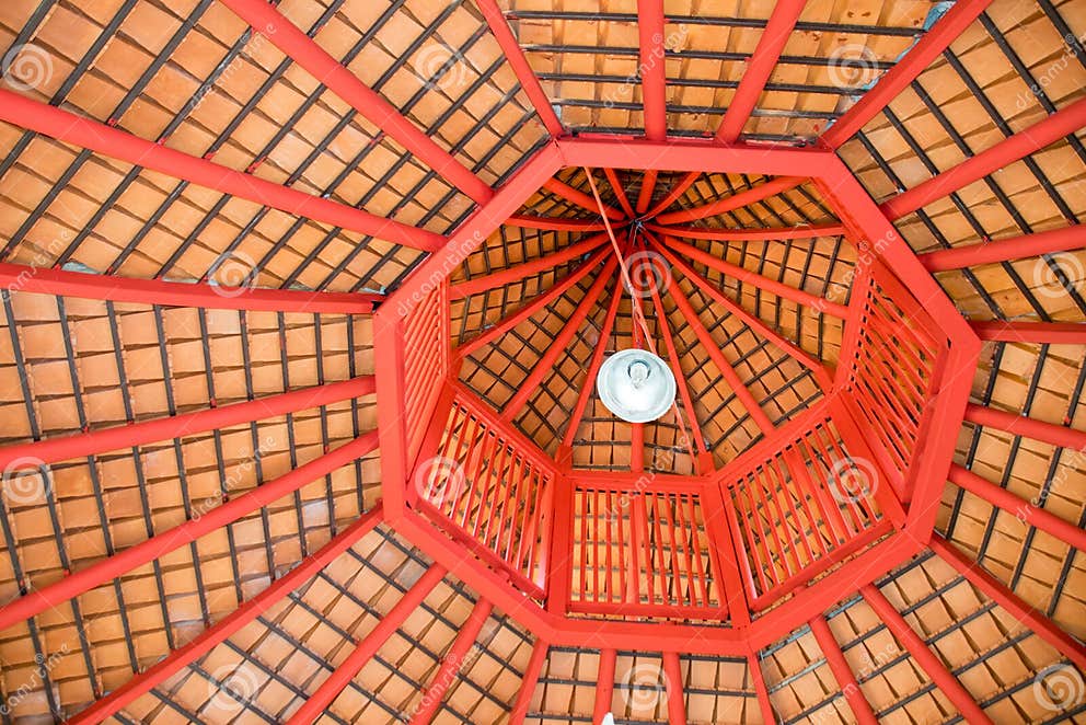 Top View Octagon Roof Structure Abstract Style Stock Photo - Image of ...