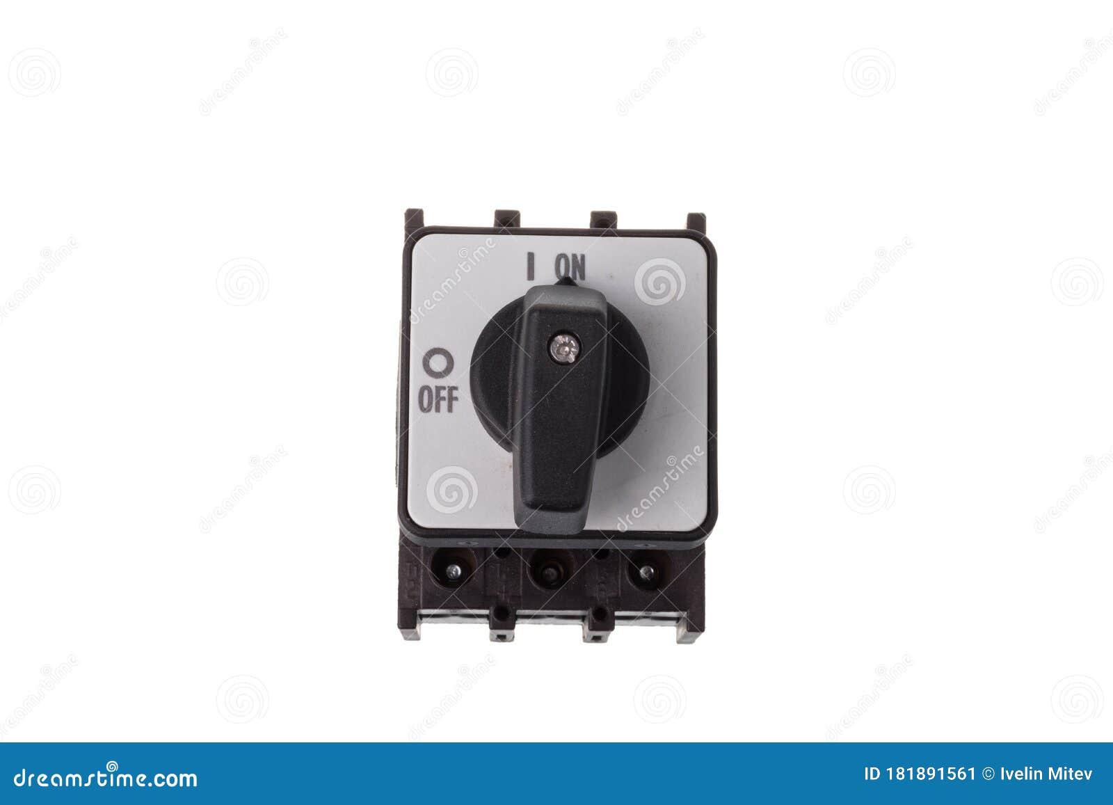 Top View of a on Off Knob in on Position for Three Phase Voltage ...