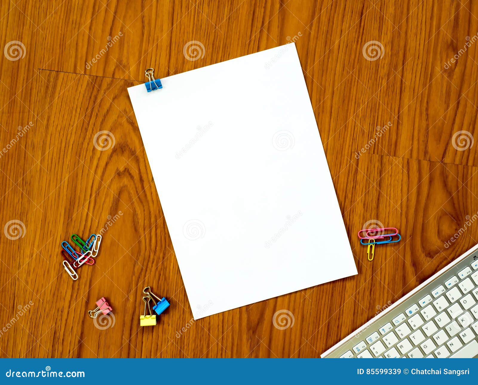 Top View of Office Desk with Paper Stock Image - Image of paper, page ...