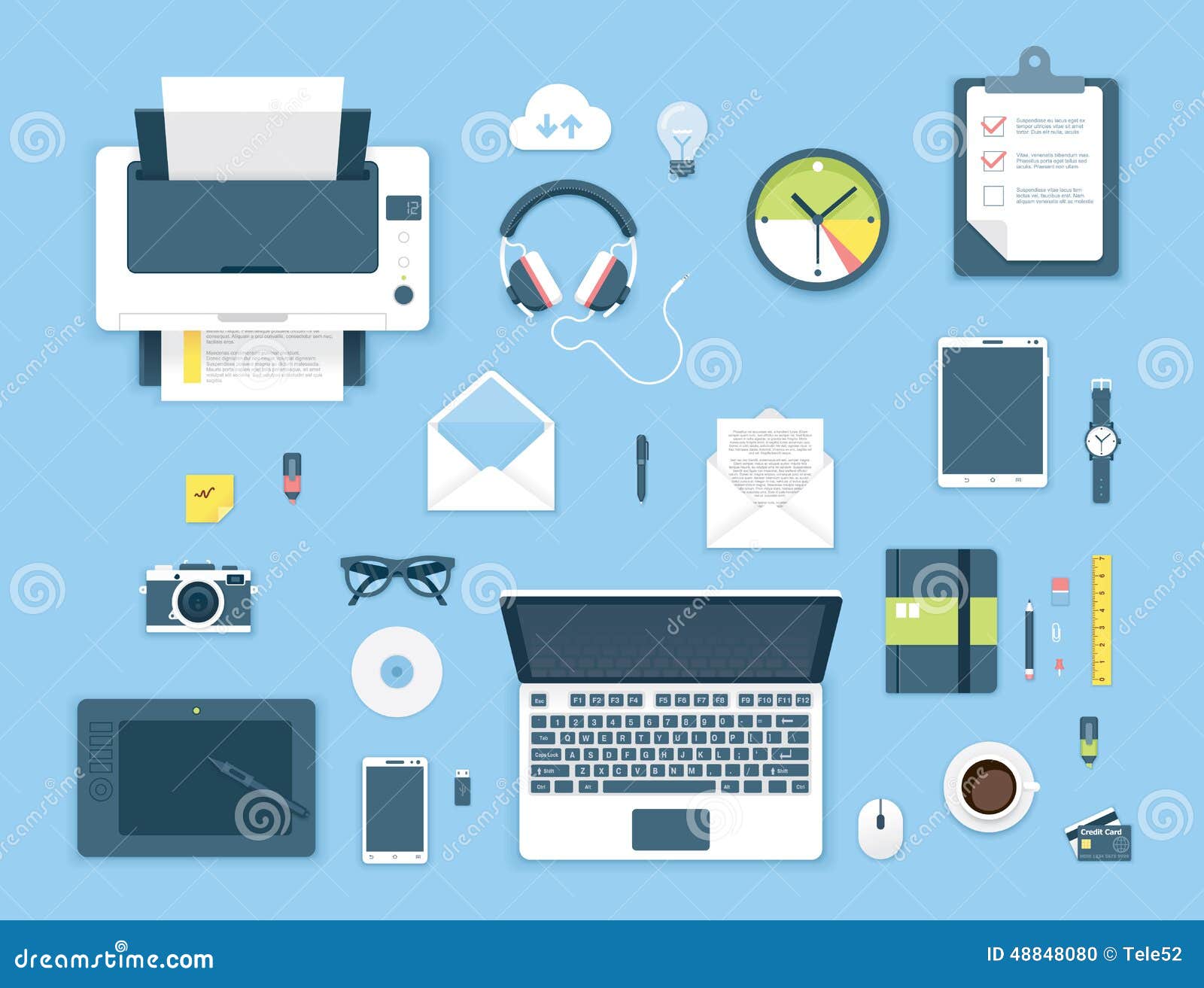 Office Table Front View Icon Set. Black Furniture Silhouette Pictogram ...