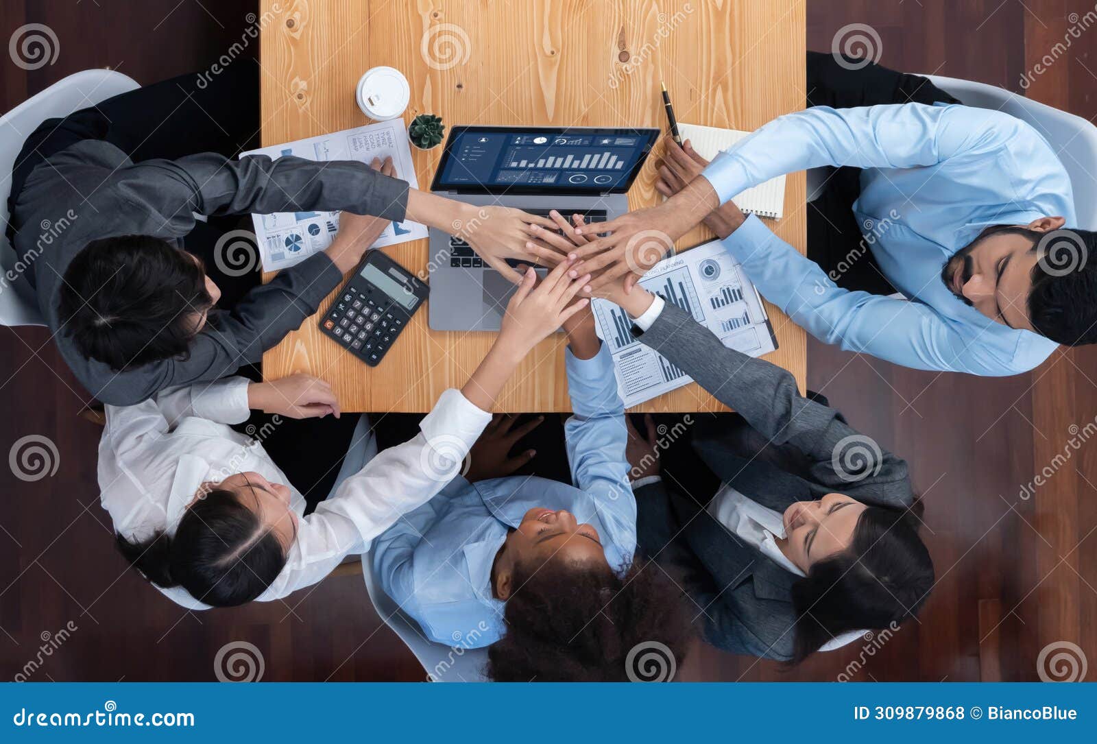 Top View Office Worker S Hand Stack Shows Solidarity in Workplace ...