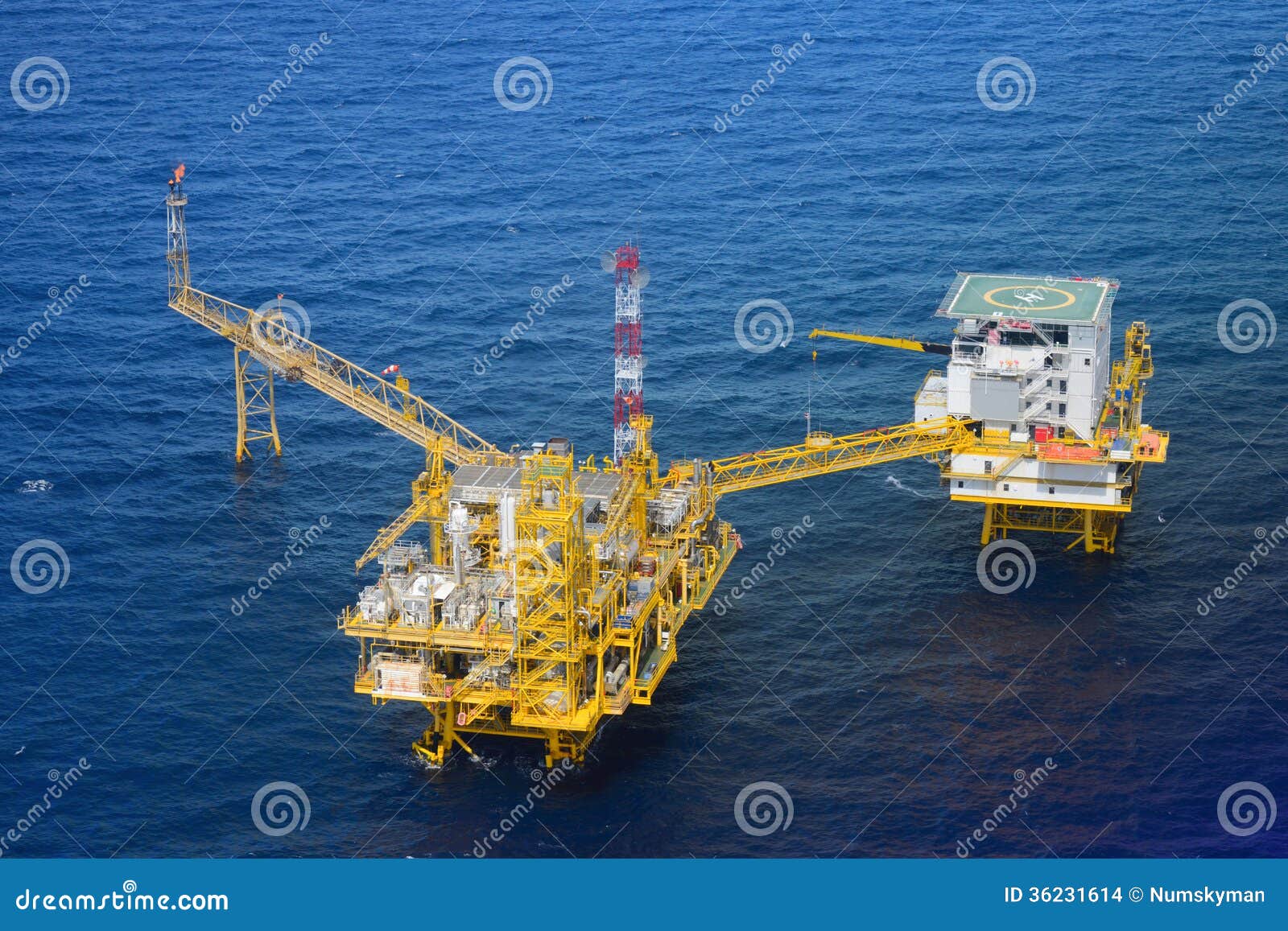 View From Offshore Vessel Deck To Open Sea. FPSO Tanker Vessel Is On ...