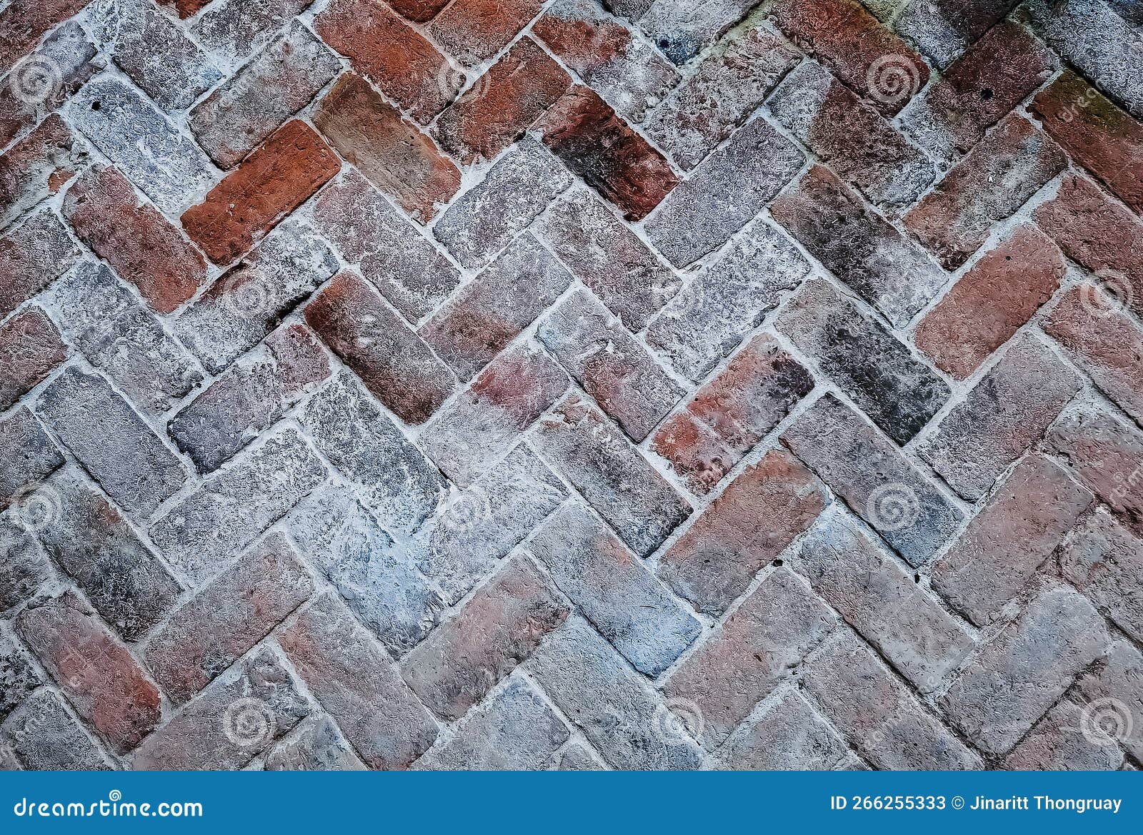 Top View of Old Bricks Paving Stones Footpath Pattern on Sidewalk ...