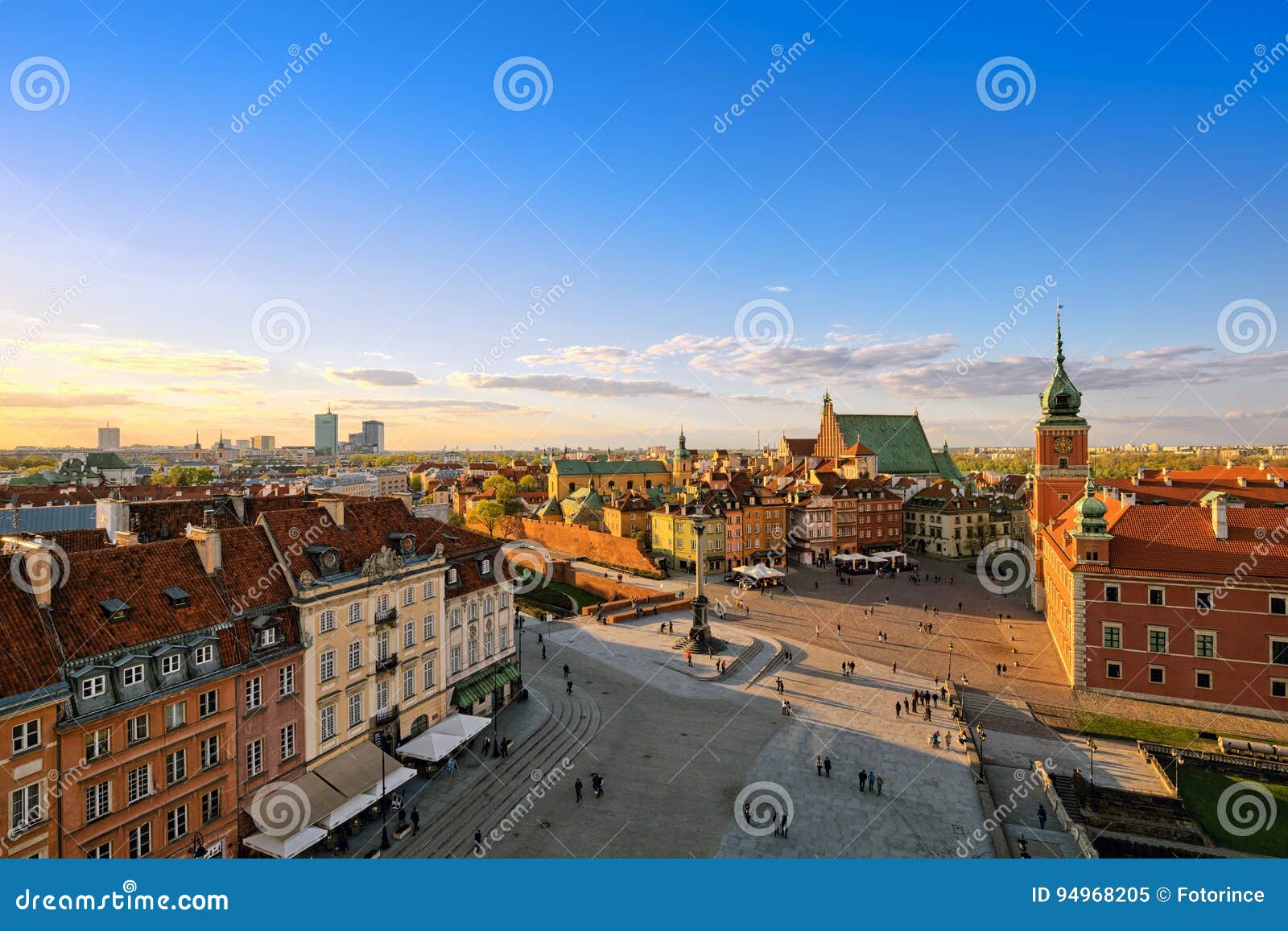 Top View of the Old City in Warsaw Editorial Image - Image of town ...