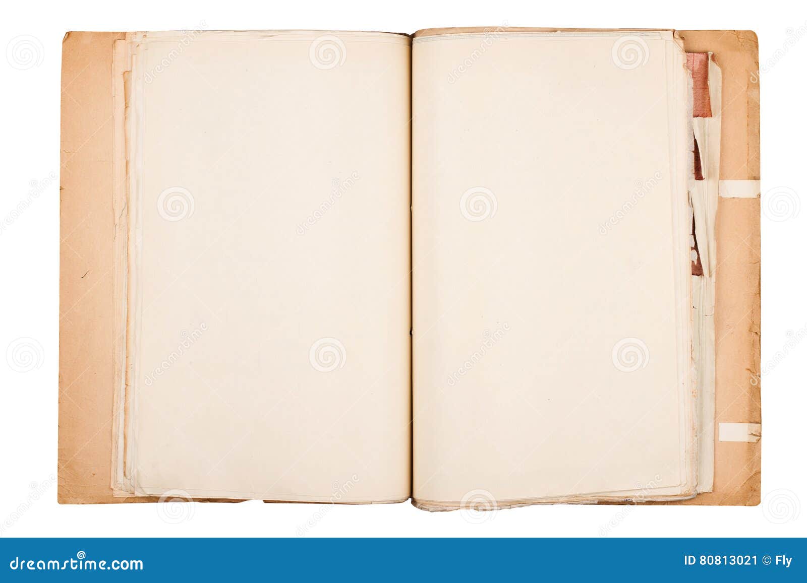 Top View of Old Document Folder on White Stock Image - Image of catalog ...