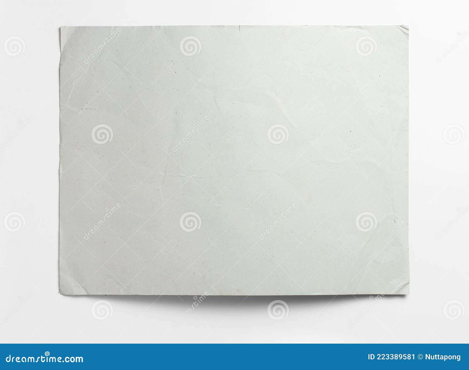 Top View of Old Paper on White Backgeound with Cliping Path Stock Image ...