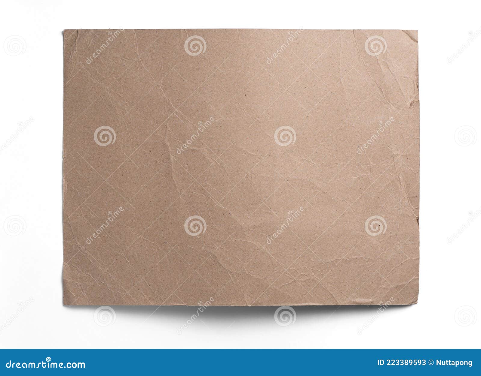 Top View of Old Paper on White Backgeound with Cliping Path Stock Image ...