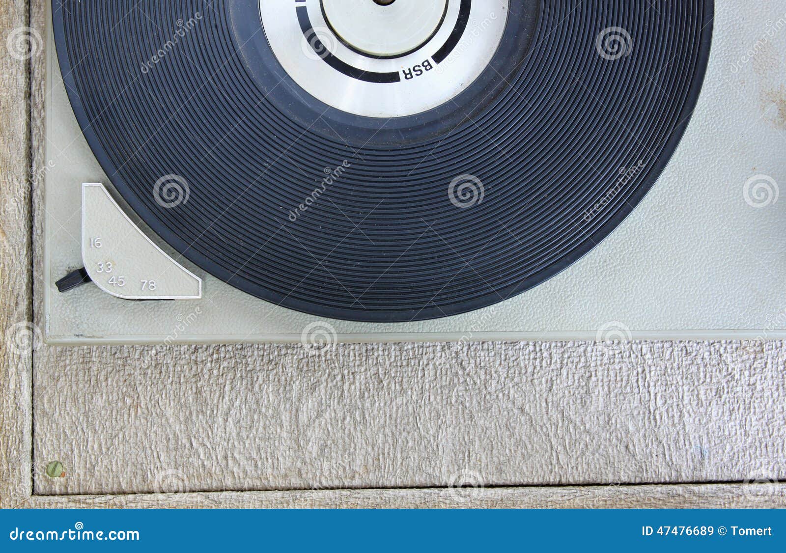 Top View of Old Record Player. Stock Image - Image of music, hipster ...
