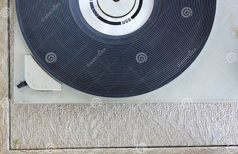 Top View of Old Record Player. Stock Image - Image of music, hipster ...