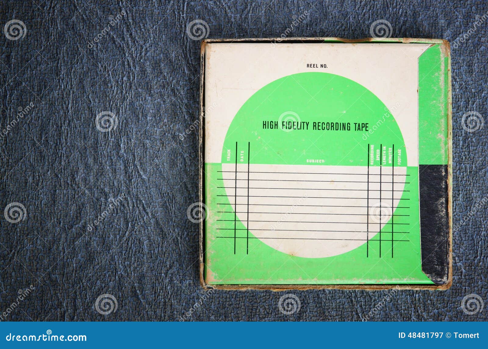 Top View of Old Retro Sound Recording Box with Room for Text. Filtered ...