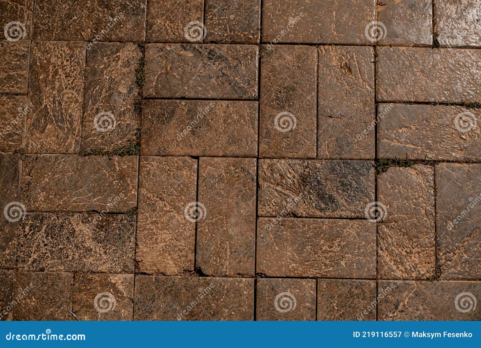 Top View of the Old Square Paving Slabs Masonry Stock Image - Image of ...