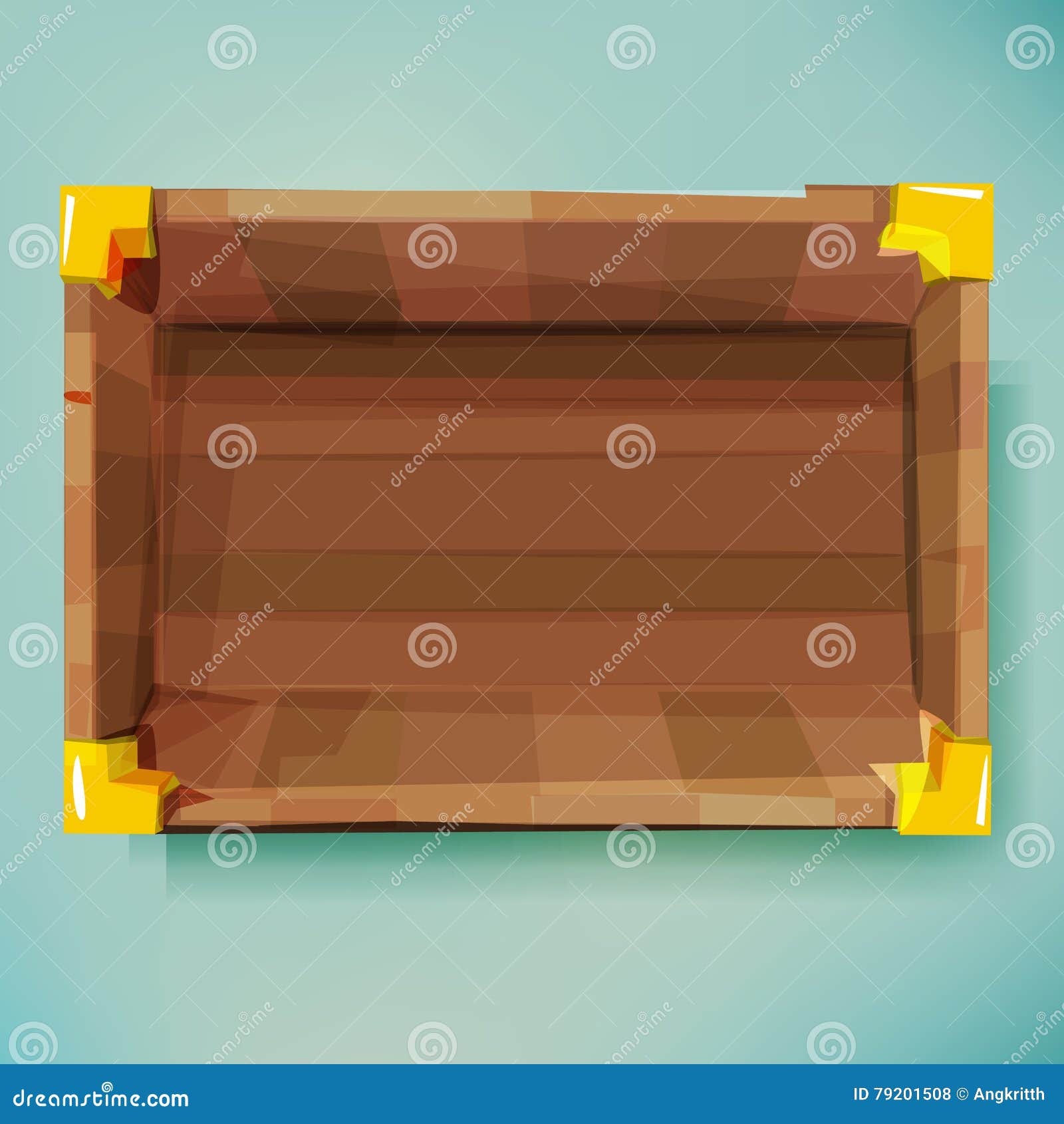 Top View of Old Wooden Box. Treasure - Vector Stock Vector ...