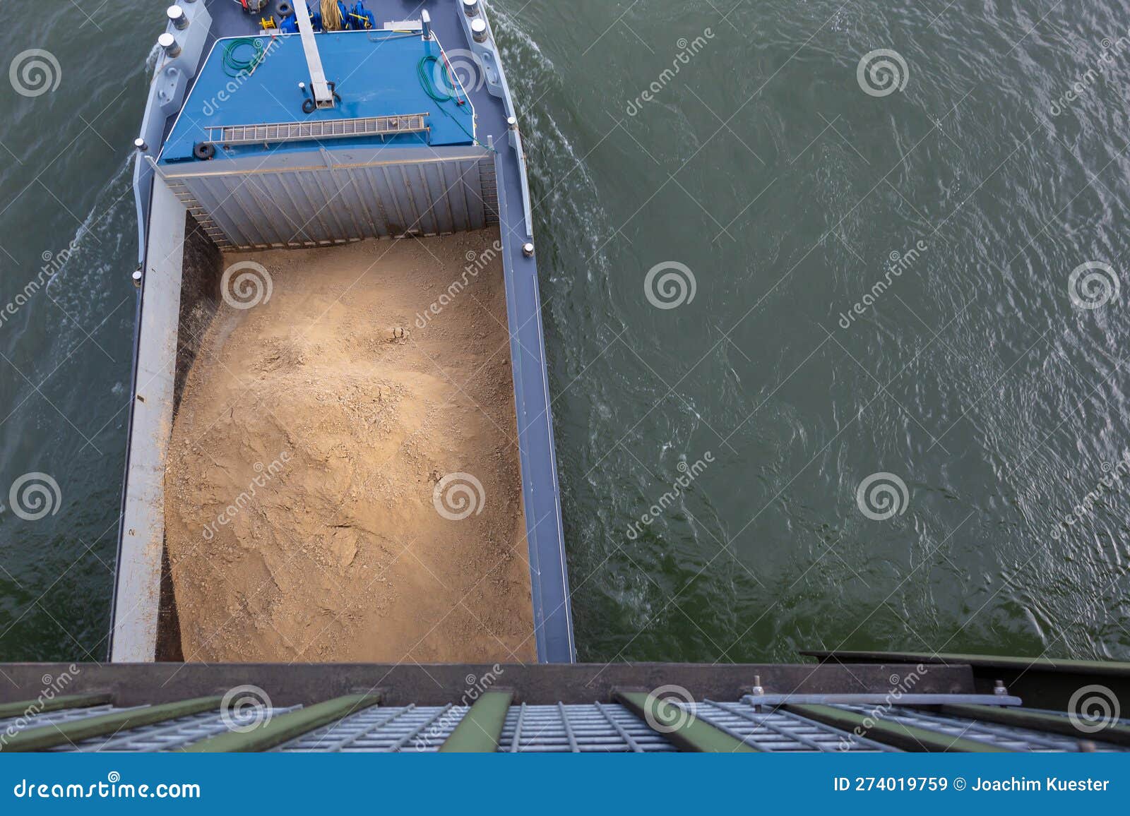 Top View Onto a Part of a River Barge Stock Image - Image of import ...