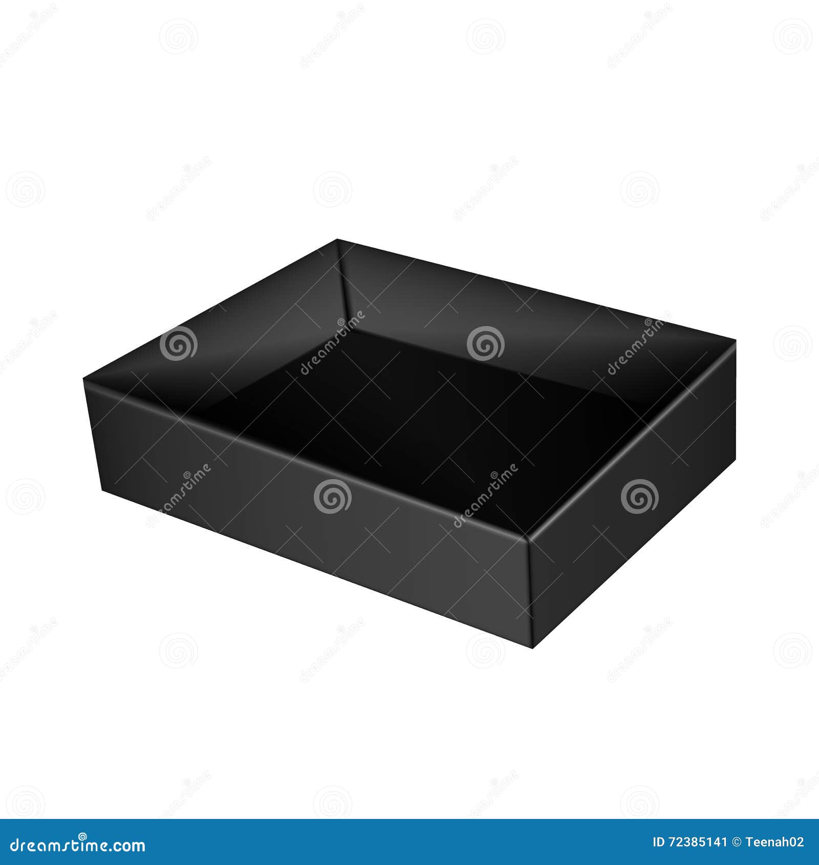 Top View of Open Black Packaging Box Stock Vector - Illustration of ...