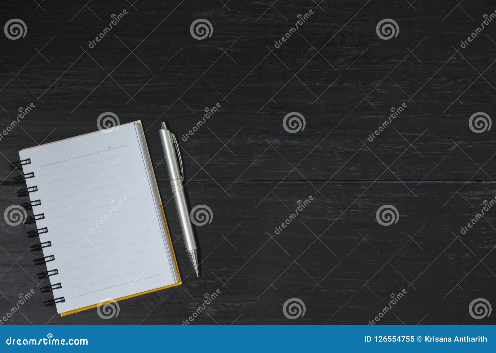 Top View of Open Book. Book Open with Pen on Wooden Background a Stock ...