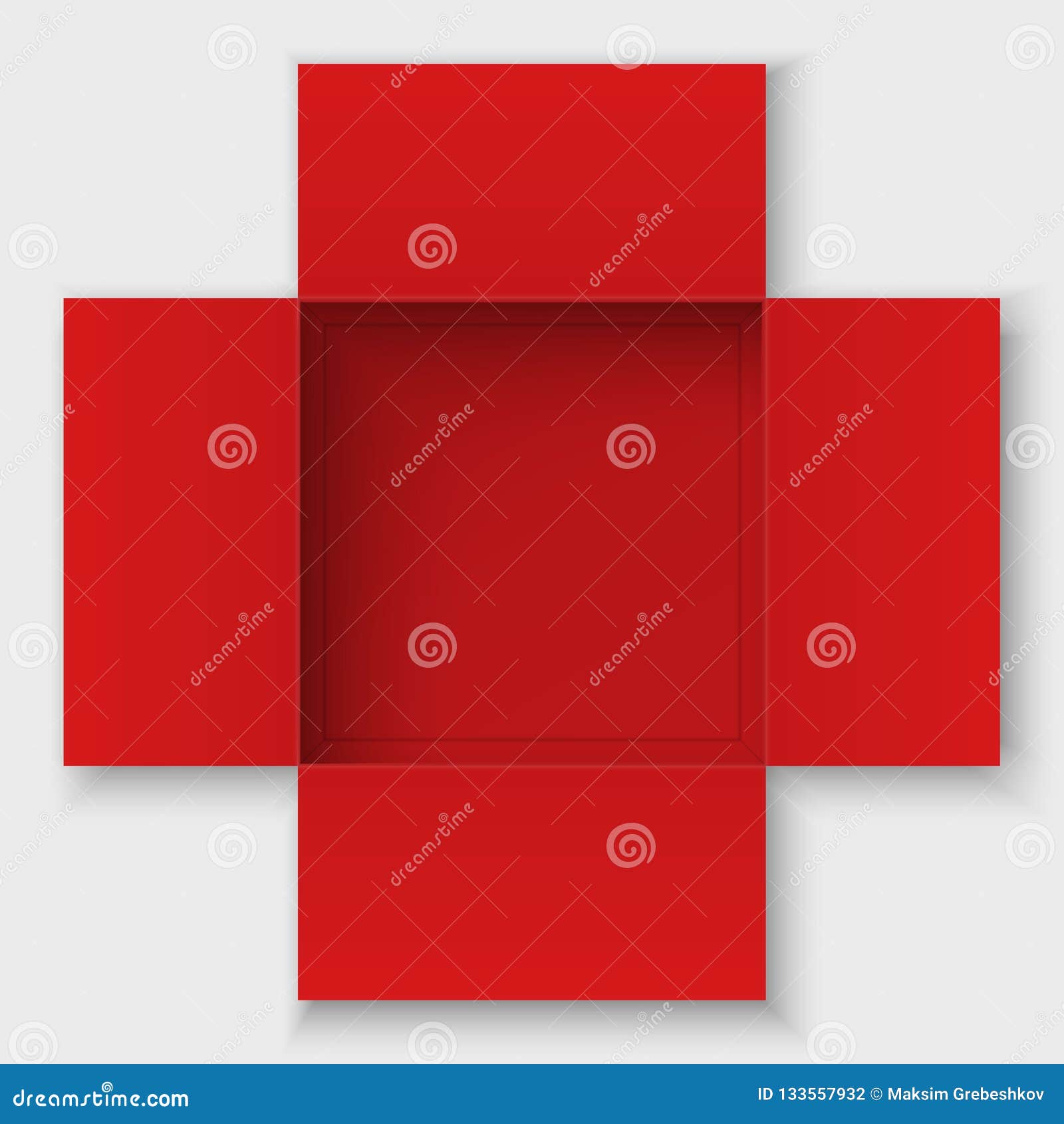 Top view open box stock illustration. Illustration of view - 133557932
