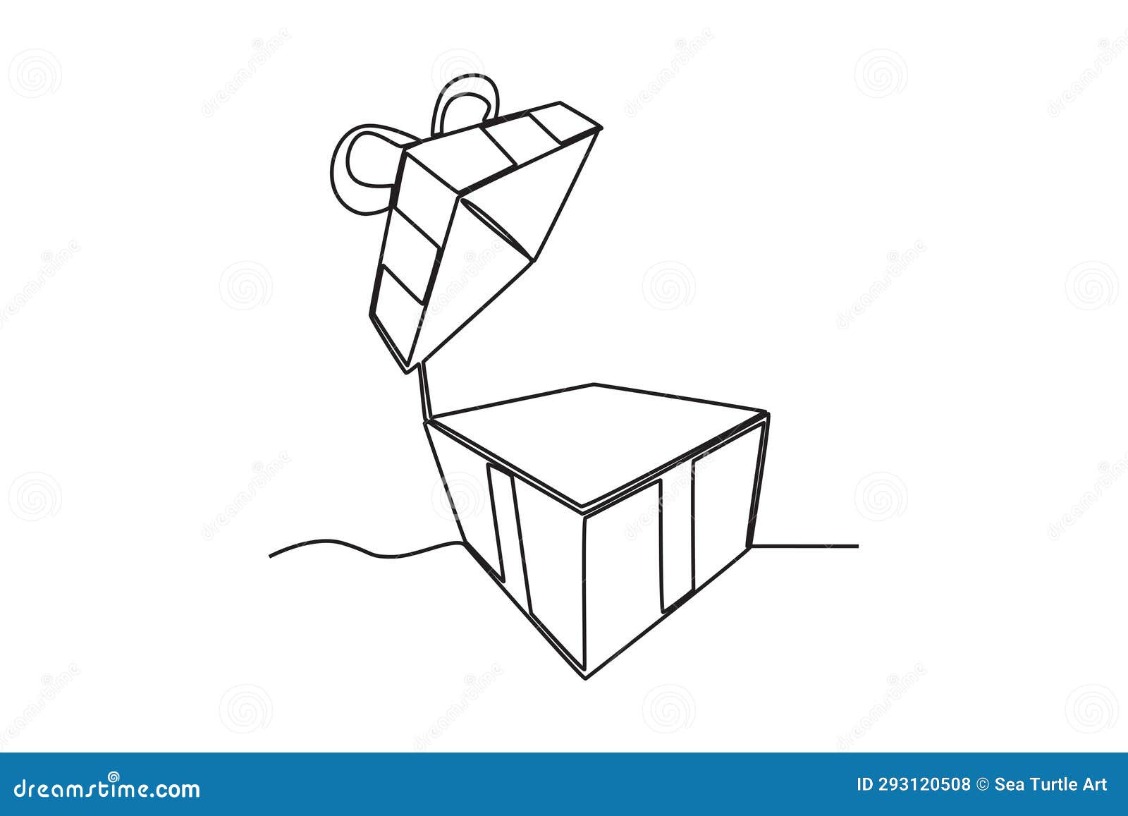 Top view of an open box stock illustration. Illustration of december ...