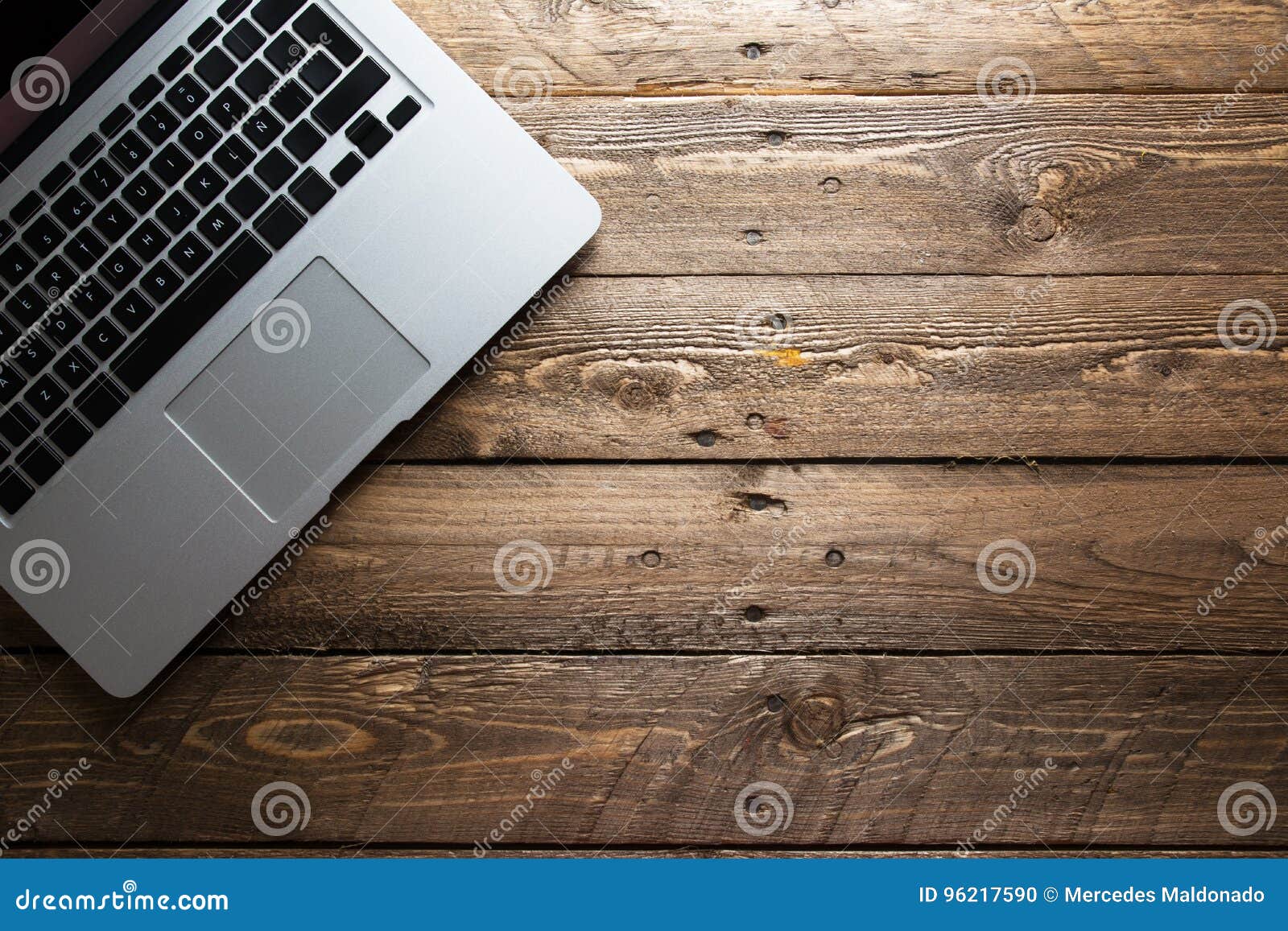 Top View Of Laptop Computer On Modern Office Desk Royalty-Free Stock ...