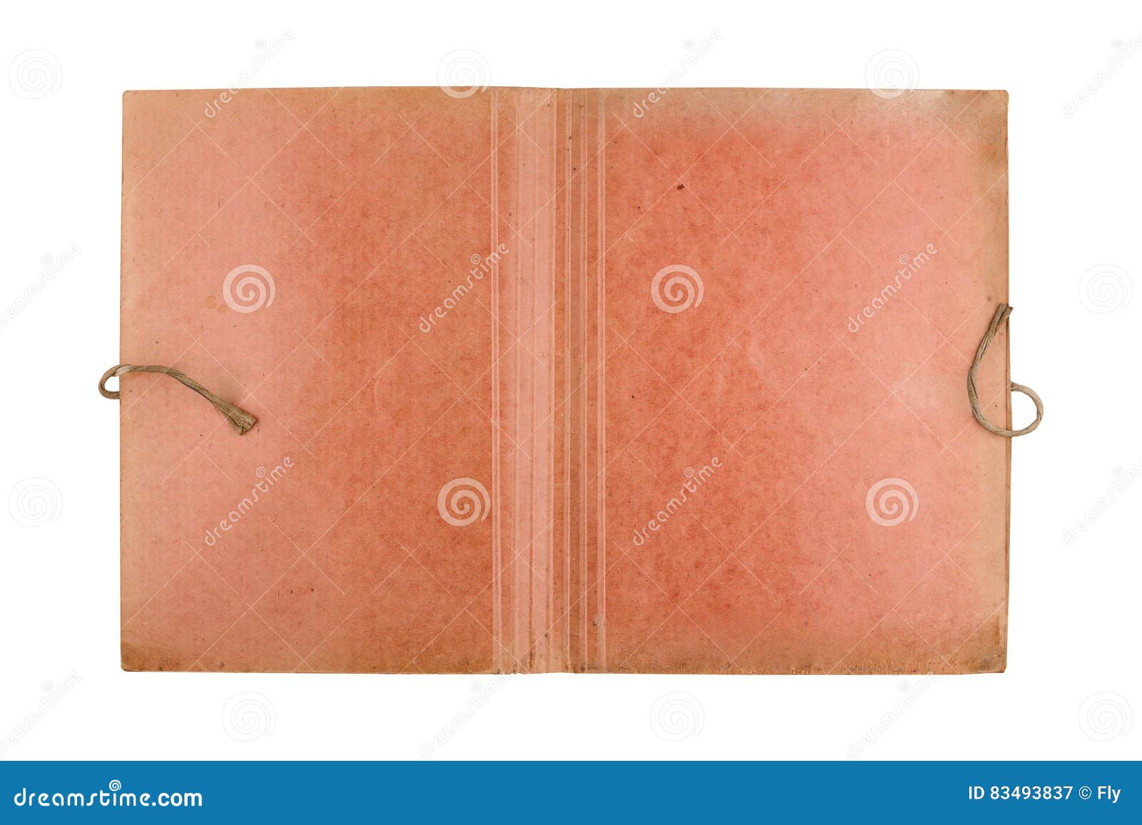 Top View of Open Old Document Folder on White Stock Image - Image of ...