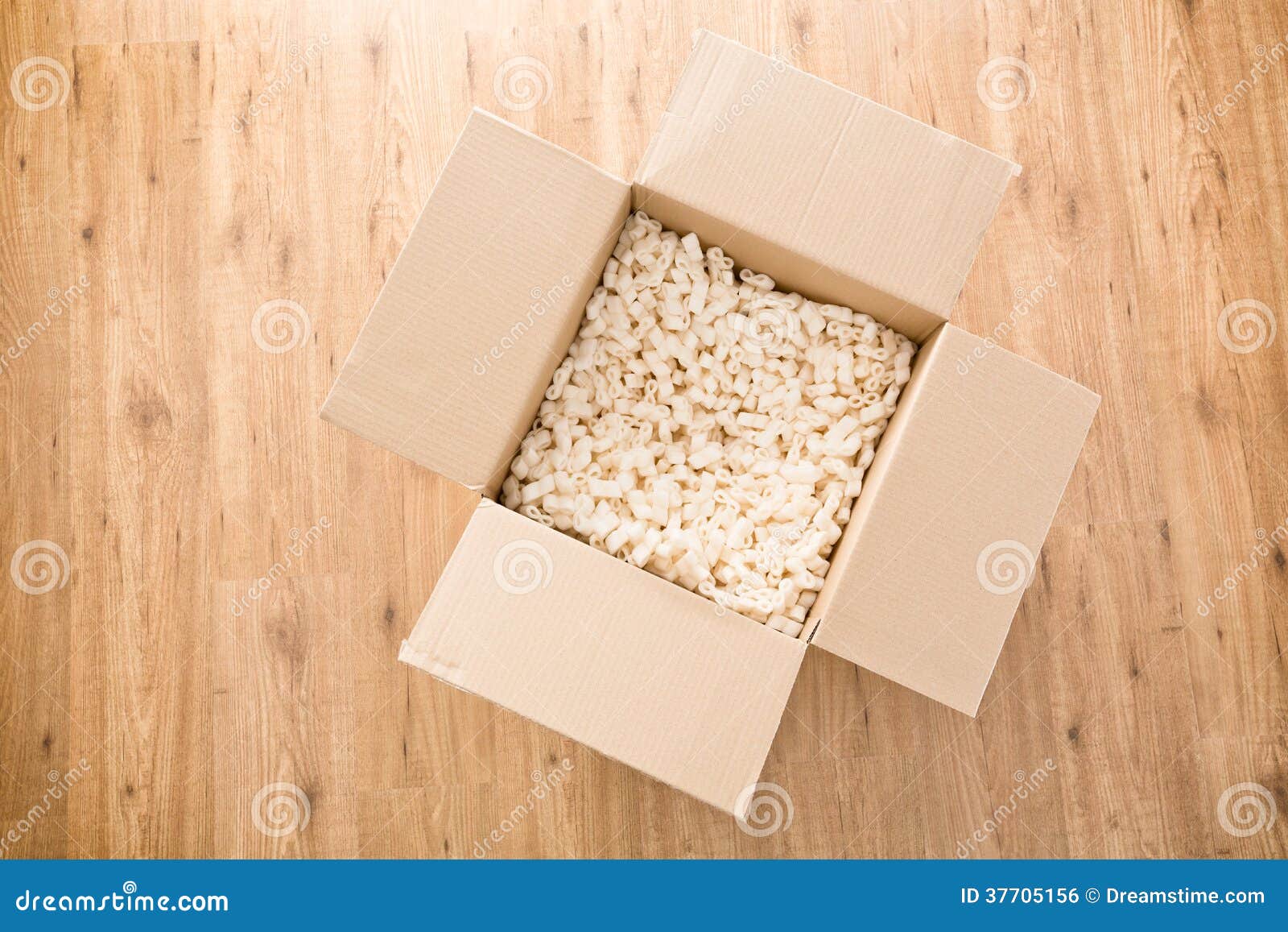 Top View of an Open Parcel or Moving Box Stock Photo - Image of move ...