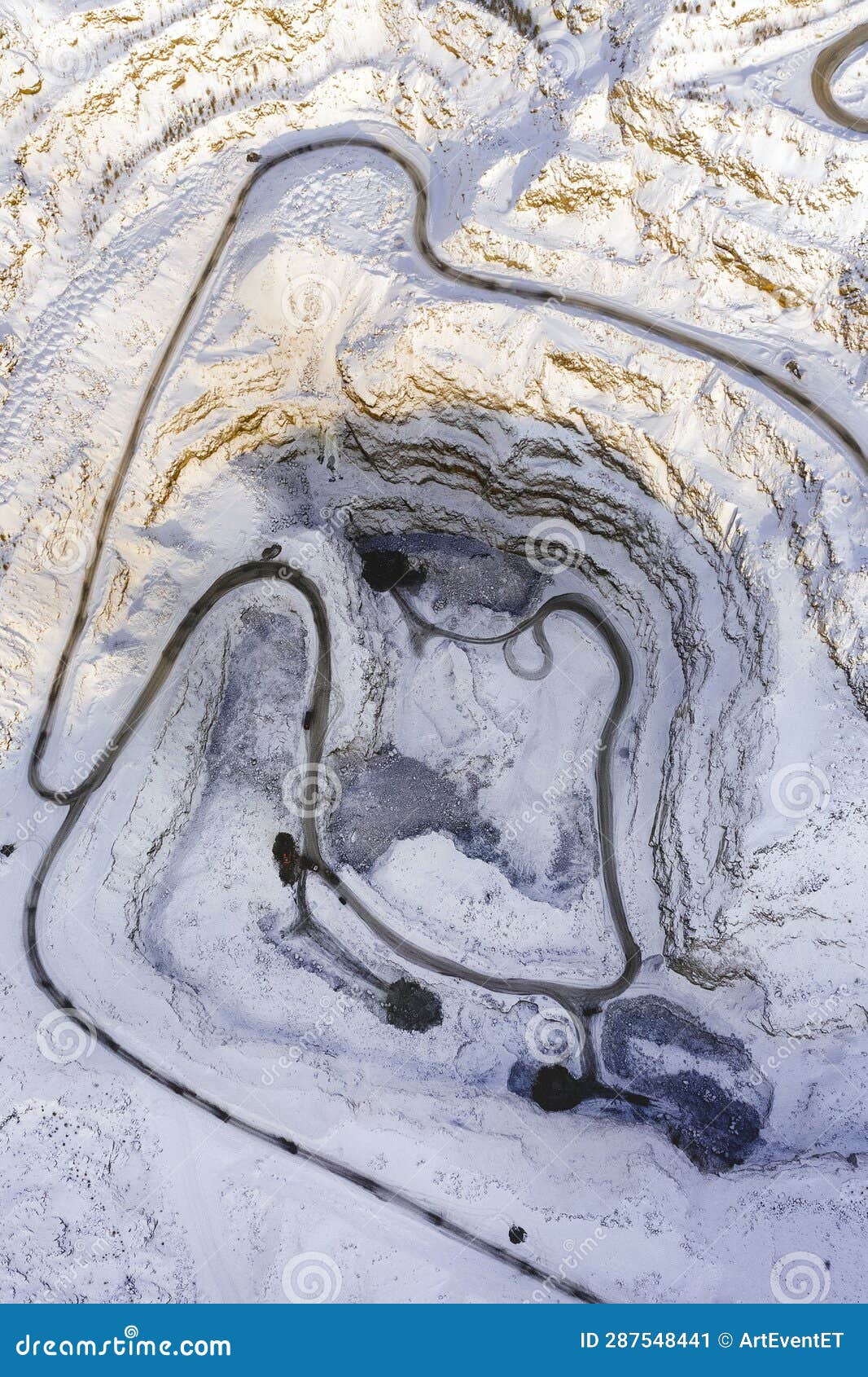 Top View of an Open Pit for Iron Ore Mining Stock Image - Image of ...