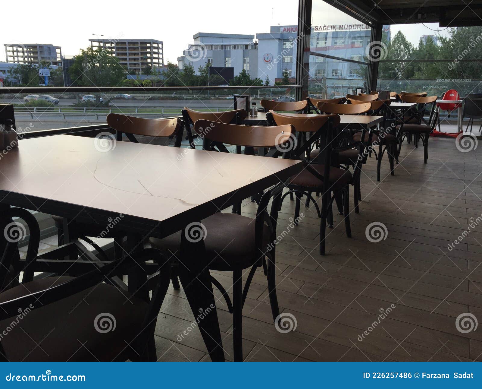 Top View Open Restaurant with Table Stock Photo - Image of buildings ...