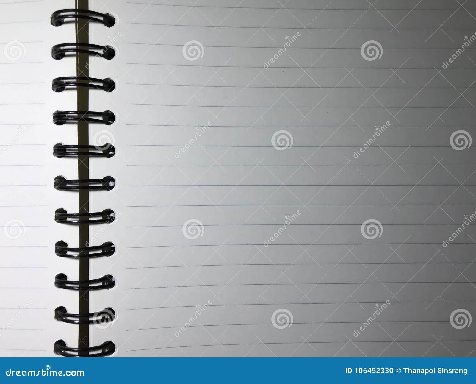 Top View of Open Spiral Blank Notebook Stock Photo - Image of template ...