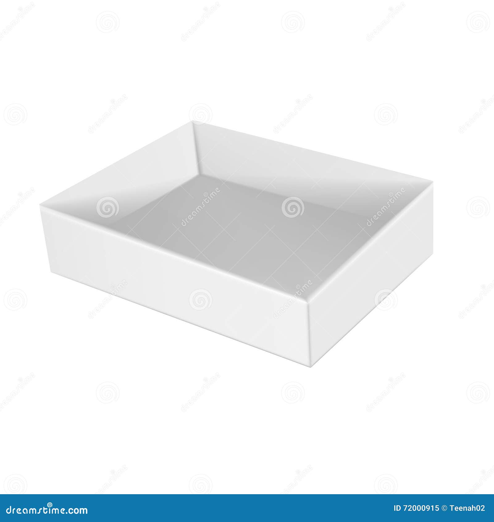 Top View of Open White Gray Packaging Box Stock Vector - Illustration ...
