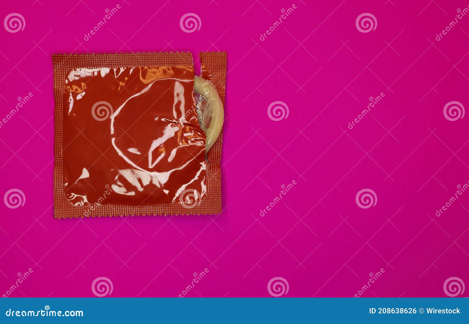 Top View of an Opened Condom on Pink Surface Stock Photo - Image of ...