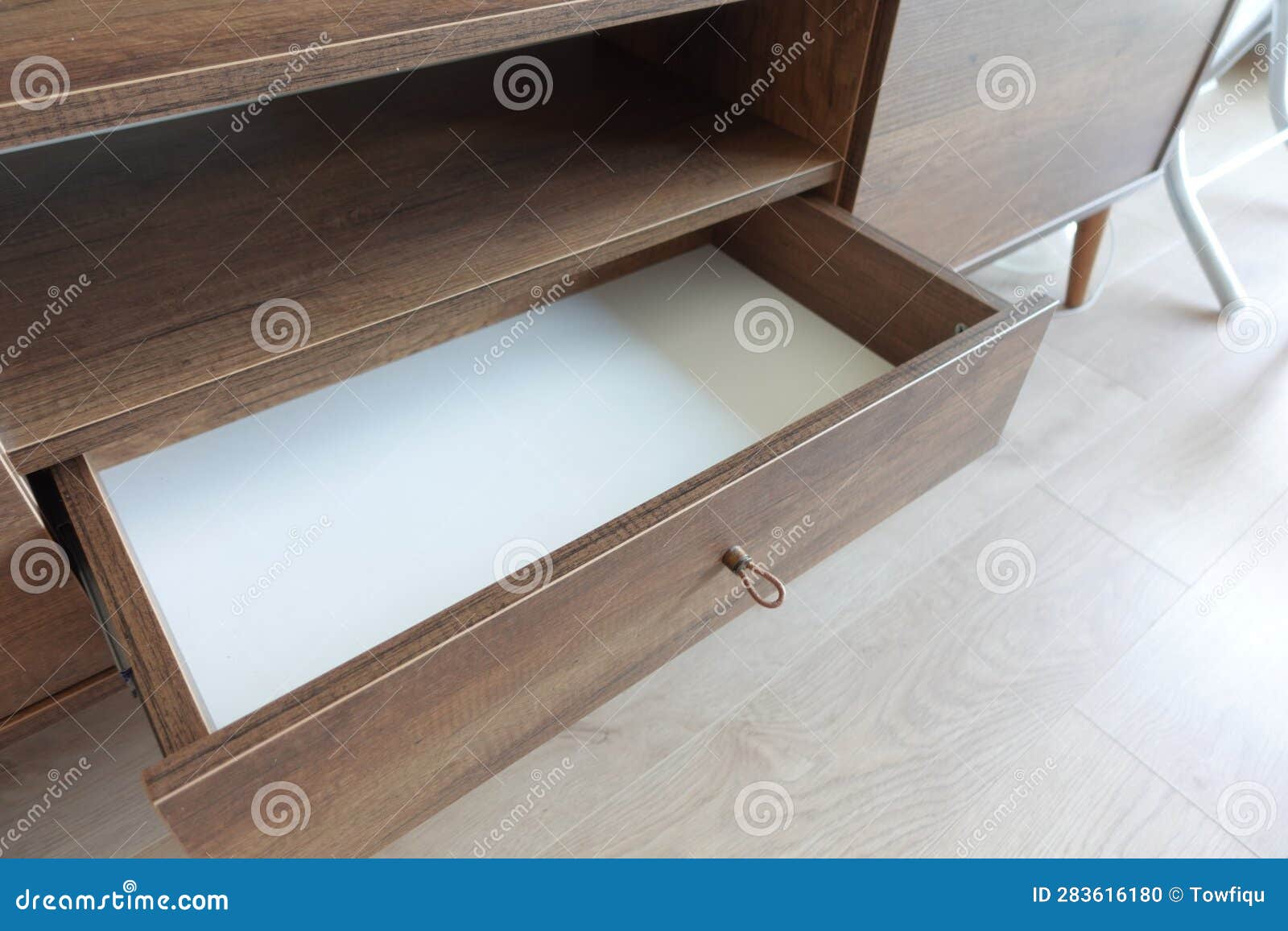 Top View of a Opened Empty Drawer Stock Photo - Image of library ...