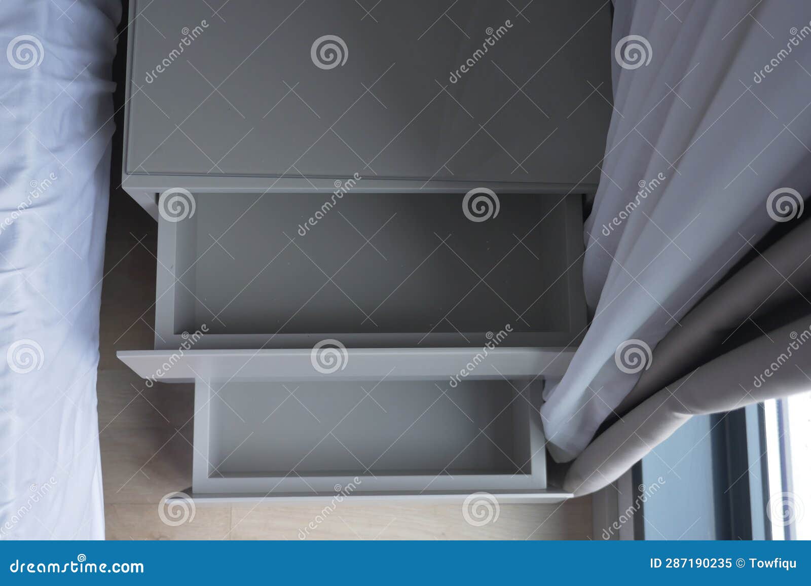 Top View of a Opened Empty Drawer Stock Image - Image of drawer ...
