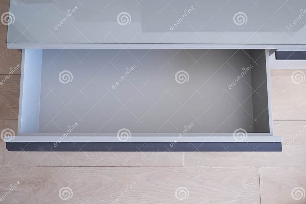 Top View of a Opened Empty Drawer Stock Photo - Image of discovery ...