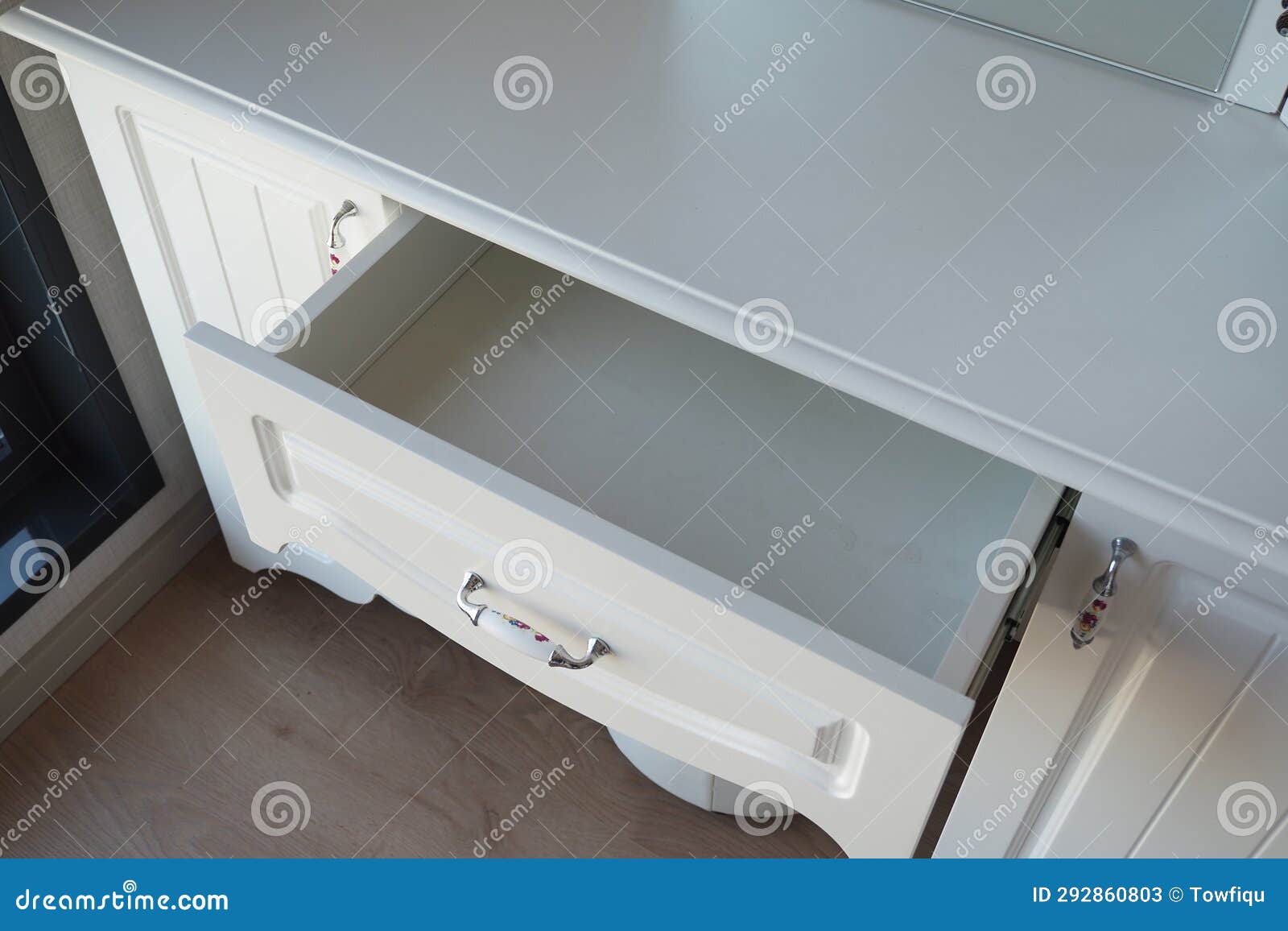 Top View of a Opened Empty Drawer Stock Image - Image of cabinet ...