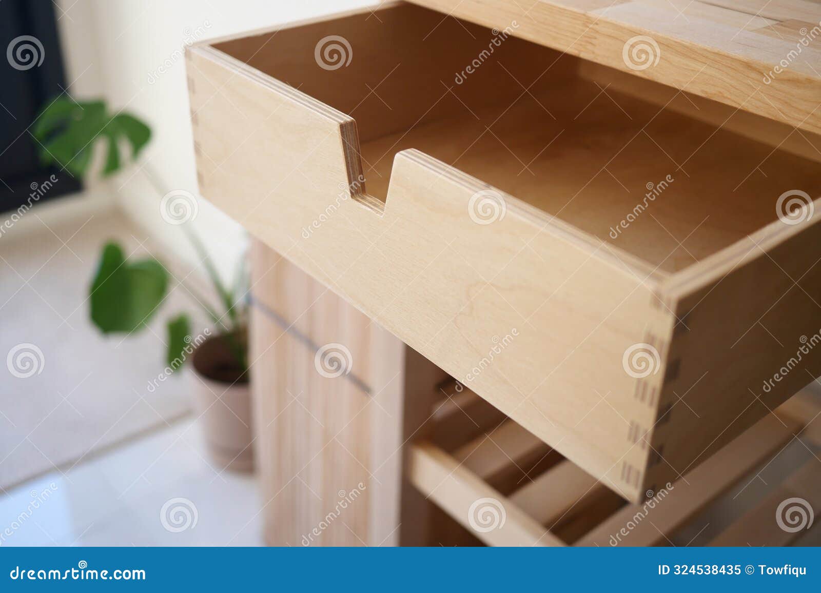 Top View of a Opened Empty Drawer Stock Image - Image of creativity ...