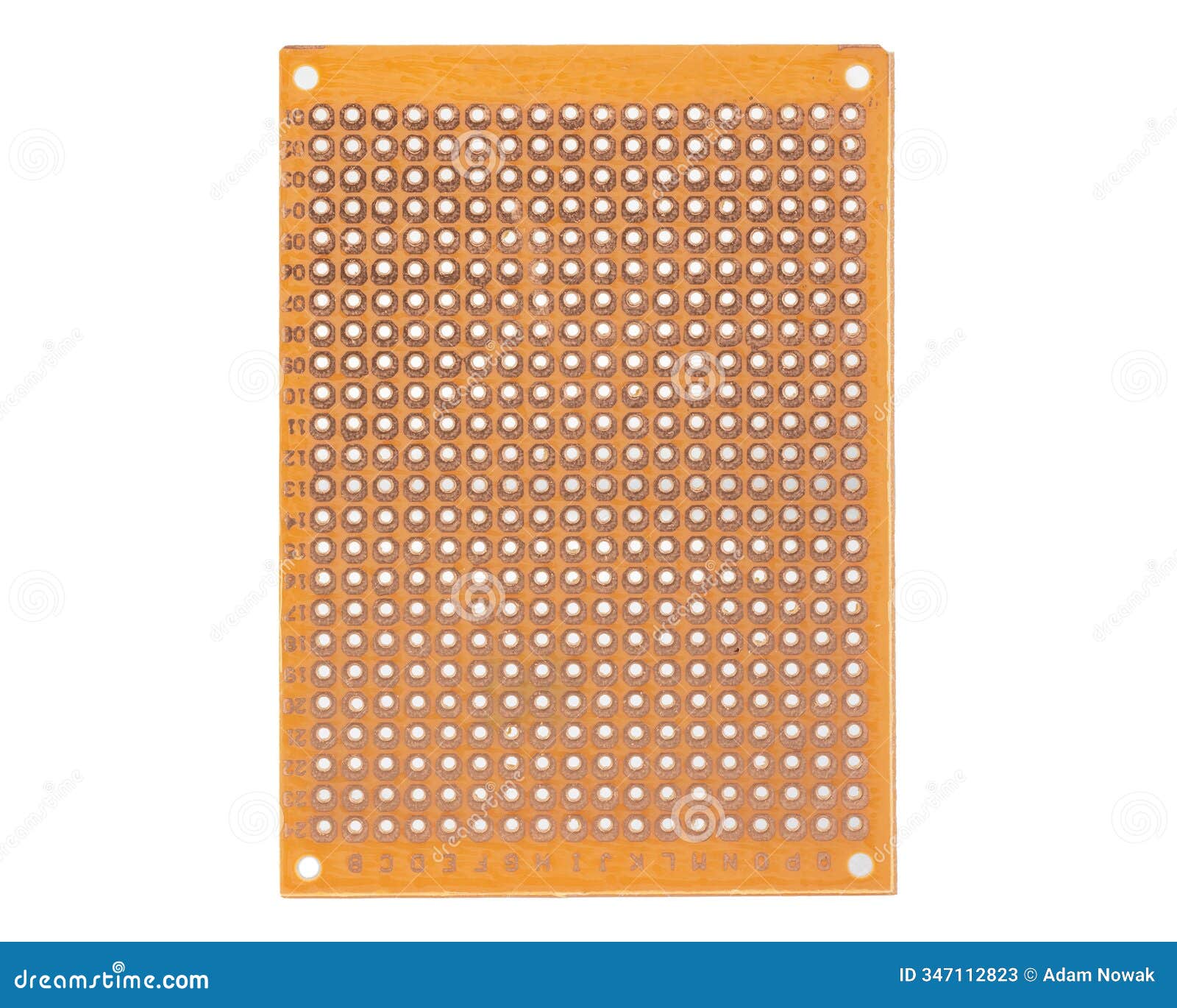 Orange Prototyping PCB Board with Multiple Holes Stock Image - Image of ...