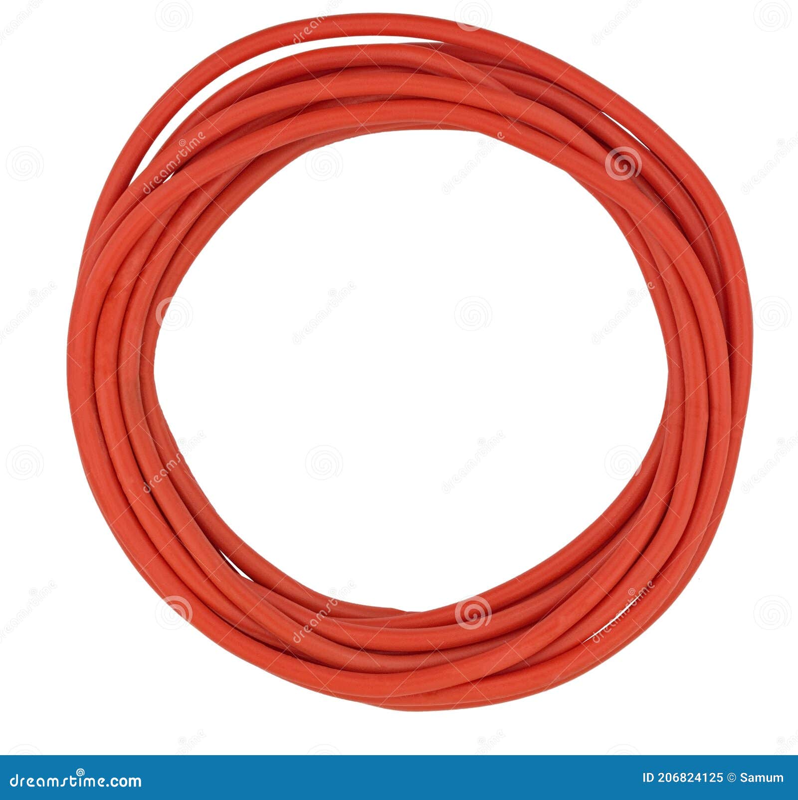 Top View of Orange Rolled Cable Isolated on White Stock Image - Image ...