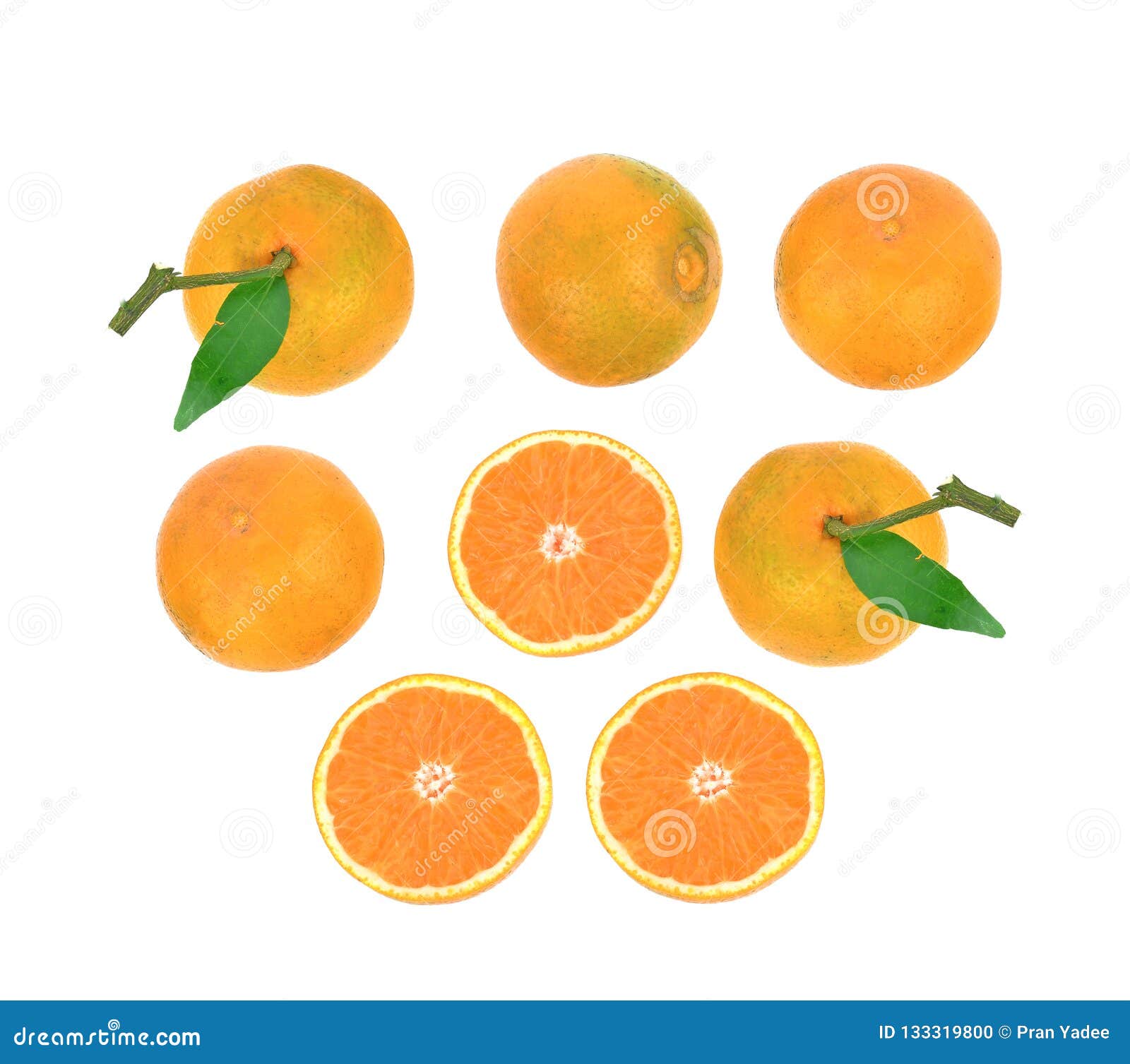Top View of Orange on White Background Stock Photo - Image of organic ...