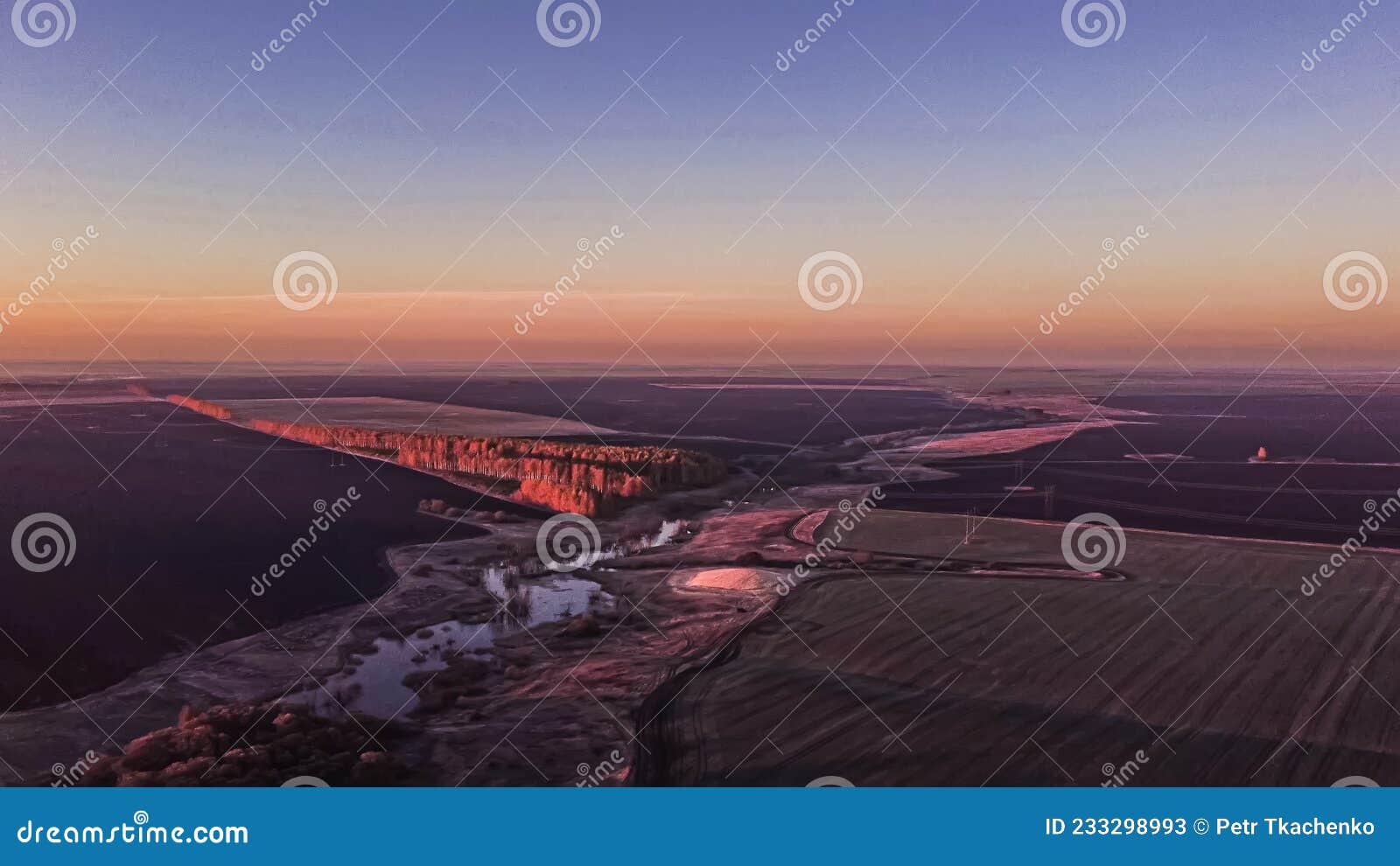 Top View Over a Very Beautiful Countryside with Forest and Fields Stock ...