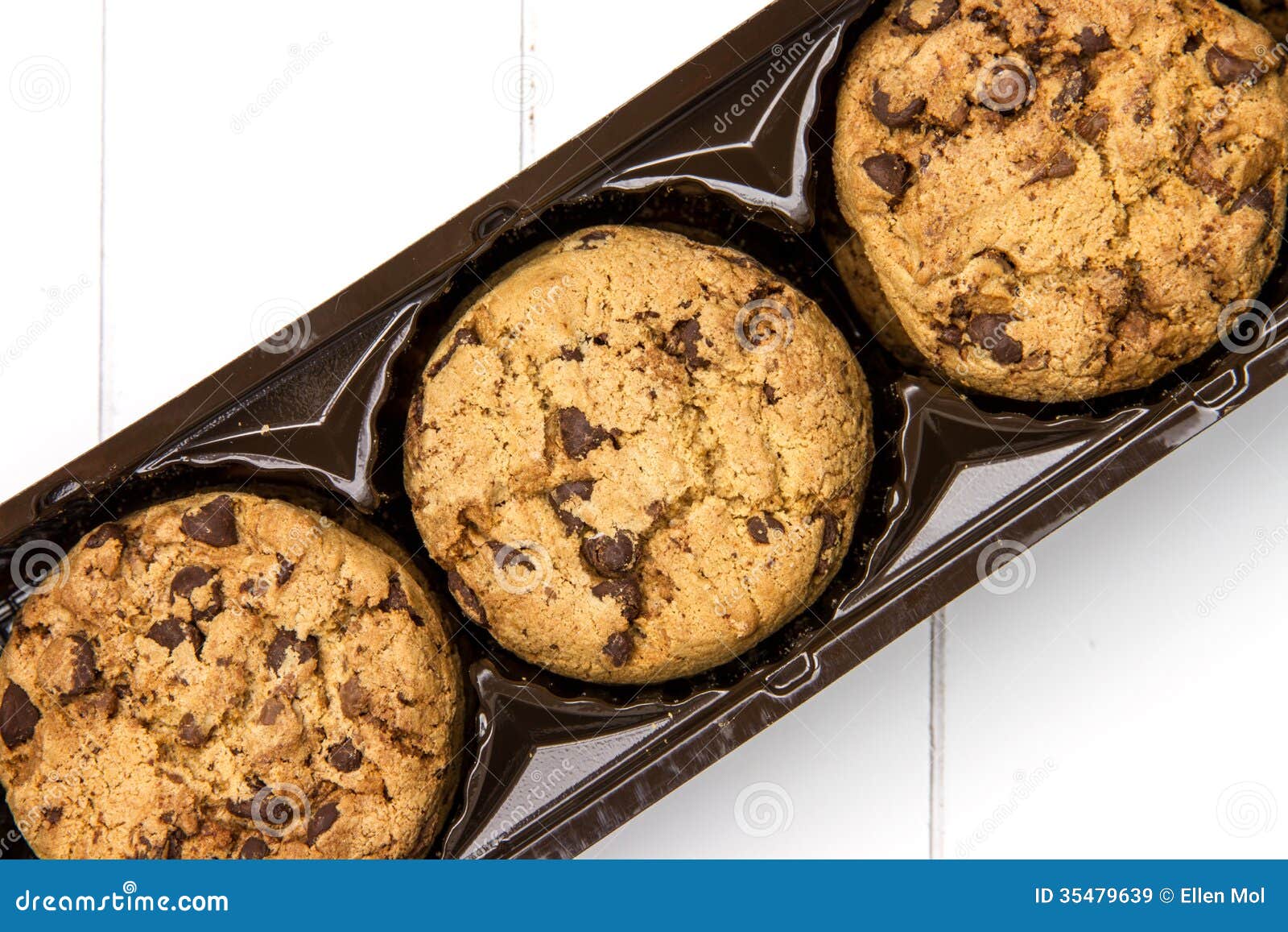 Top View of a Package of Chocolate Cookies Stock Image - Image of ...