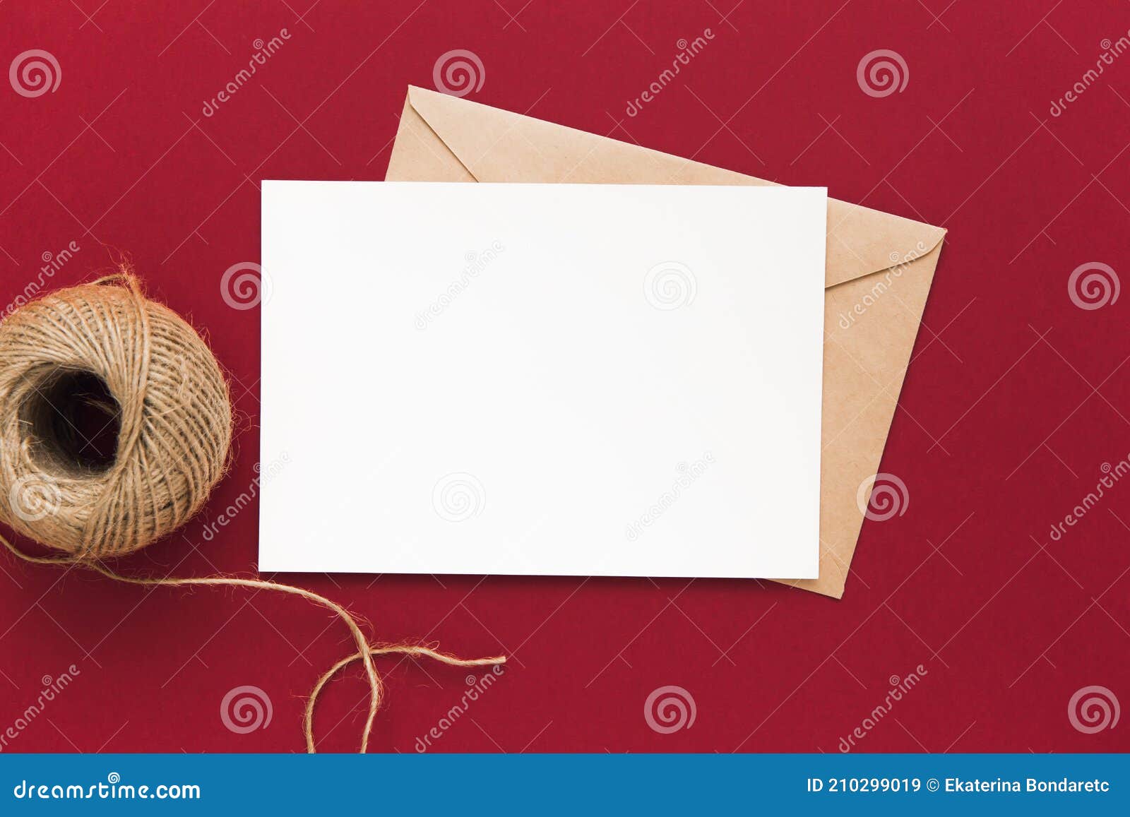 Top View of Page of Blank Sheet of Paper on Red Background. Document ...